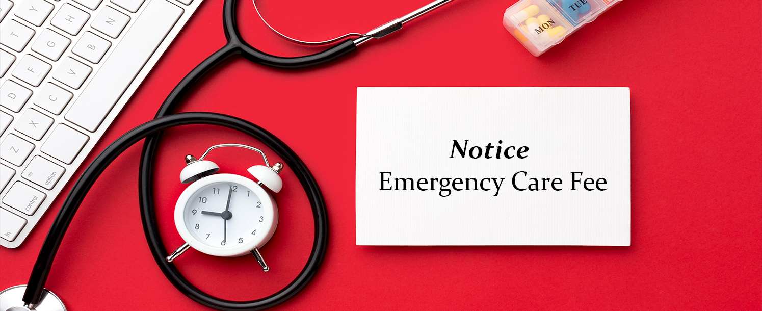 Notice - Emergency Care Fee - Oceania Hospitals